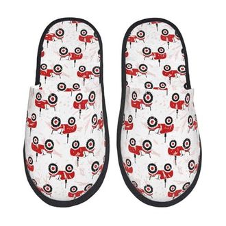 Generic Pantoufle Maison Tracteurs &Agrave; Roues Rouges Chaussons Maison Antid&eacute;rapantes Hiver Chaussures Chaudes Doux Chaudes Pantoufles Pour Maison Salon H&ocirc;tels L