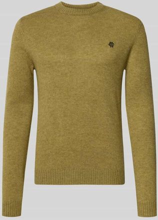 Mc Neal Slim Fit Strickpullover aus reiner Wolle mit Label-Stitching