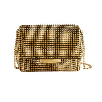 Ted Baker Glitzernde Kristall Mini Gold Umh&auml;ngetasche