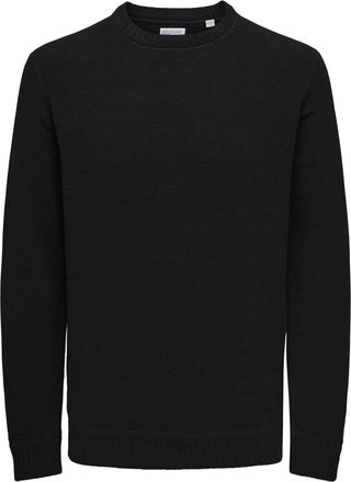 Only & Sons Herren Pullover ONSETHAN Life REG 7 Crew Knit T - Regular Fit, Größe:XXL, Farbe:22029788 Black