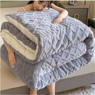 Generic Dicke Warme Winterdecke Dicke Steppdecke Bunt Dicke Steppdecke 220x240 Winter Decke 200 240 Lamm Kaschmir Flauschige Kaschmir Steppdecken Für Allergik
