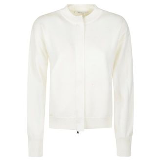 Max Mara Damen, Strickwaren, Wei&szlig;, LGr&ouml;&szlig;e