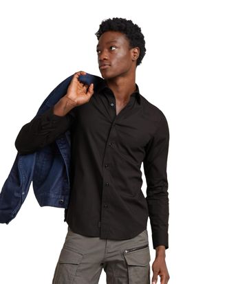 G-Star G-Star Herren Uniform Slim Hemd, Schwarz (dk Black D25176-D701-6484), XS