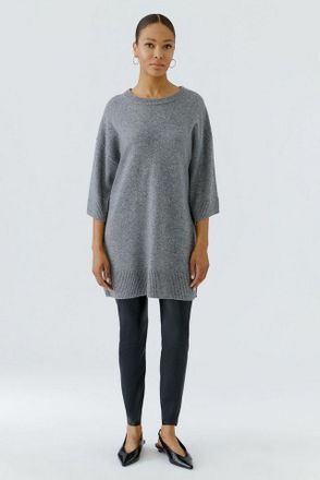 Oui Rundhalspullover Oversized geschnitten