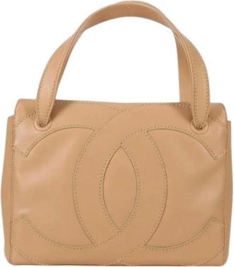 Chanel Pre-owned CC Stitch Tote - Femme - Pre-owned - Beige - Taille: ONE Size