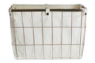 Premier Housewares Aufbewahrung Gro&szlig;er vergoldeter Eisendraht-Aufbewahrungskorb, Polyester-Mix, Gold, 33x40x27