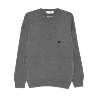 Msgm Maglia Sweater - - Knitwear - Herren - Grau - S