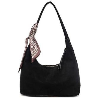 Generic Sac fourre-tout en faux su&egrave;de &eacute;l&eacute;gant pour femmes, sac &agrave; &eacute;paule tendance avec zip et grande capacit&eacute;, sacs de voyage, scolaire, quotidien, forfait pou