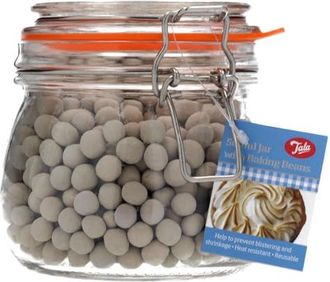 Tala Glasbehälter mit Backperlen, ideal für Blindbacken von Teig, enthält 700 g, hitzebeständig und wiederverwendbar - Perfekt für Kuchen und Gebäck