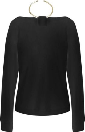 Darkpark Darkpark, Femme, Tops, Noir, Taille: 36 FR Top en Coton avec Anneau M&eacute;tallique