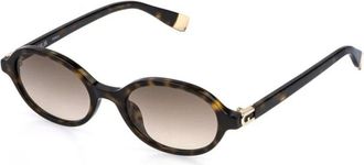 Furla Femme, Accessoires, Brun, Taille: 51 MM Oval Lunettes de soleil