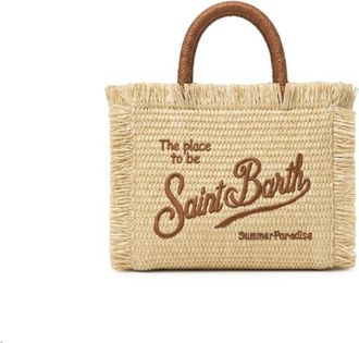 MC2 Saint Barth Femme, Sacs, Beige, Taille: ONE Size Vanity Mini Straw N 1118 EMB