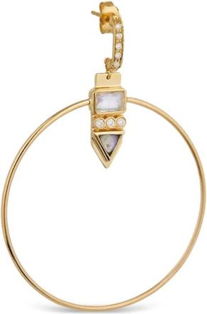 Celine Daoust créoles en or 14ct à diamants Moonstone