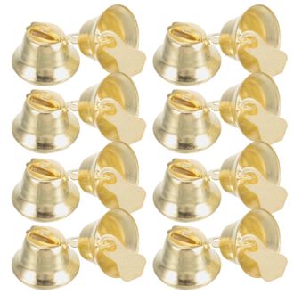 Valiclud 100 Stück goldene Glocken Weihnachten Jingle Bells Mini Craft Glocken Vintage Messing für Weihnachten Windspiele Herstellung (Durchmesser 14 mm)