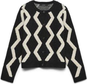 Vero Moda Vero Moda O-Neck Vmargie Cardigan à col Rond Ls, Noir, XS Femme