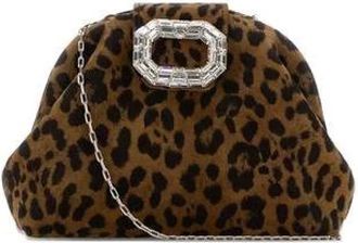 Amina Muaddi Femme, Sacs, Brun, Taille: ONE Size Camelia Micro Clutch