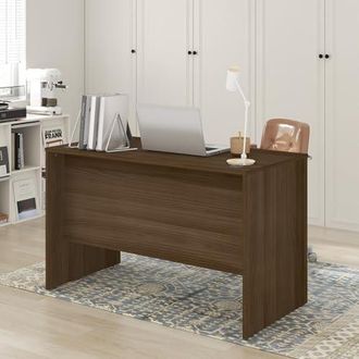 Furinno Roger Computer Desk, 47 Zoll Exekutiv-Schreibtisch, Home Office Schreibtisch, mit Kabeldurchlass, f&uuml;r Home Study, B&uuml;ro, Modern Walnut