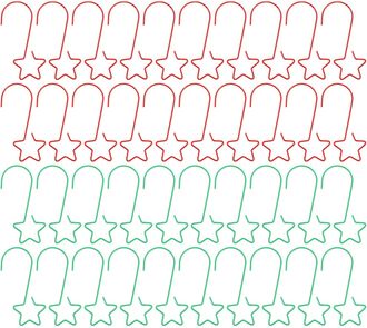 Valiclud 40st&uuml;cke Sternhaken aus Edelstahl f&uuml;r Weihnachtsschmuck Haken zum Aufh&auml;ngen von Dekorationen Stabil und Wiederverwendbar f&uuml;r Weihnachtsbaumdekoration