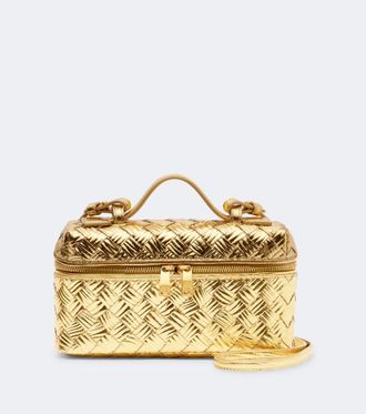 Bottega Veneta Schultertasche Bang Bang aus Metallic-Leder