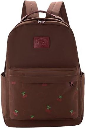 Generic Sac &agrave; dos esth&eacute;tique en nylon avec sac d&eacute;cole &agrave; compartiment int&eacute;rieur pour adolescents (rouge)