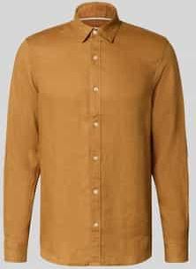 Scotch & Soda Regular Fit Leinenhemd mit Kentkragen