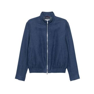Brunello Cucinelli Twill Bomberjacke - - Jackets - Herren - Blau - 2XL