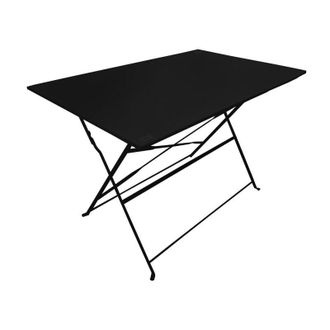 Paris Prix Paris Prix - Table de Jardin Pliante Palerme 110cm Noir