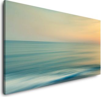 Paul Sinus Art Meer und Himmel 120x 60cm Panorama Leinwand Bild XXL Format Wandbilder Wohnzimmer Wohnung Deko Kunstdrucke