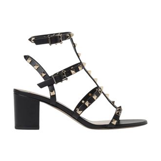 Valentino Garavani Femme, Chaussures, Noir, Taille: 36 1/2 EU Sandales &agrave; Talons Rockstud