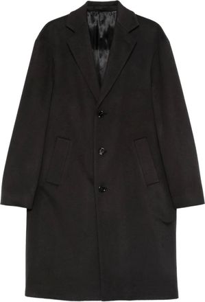 Lardini Geknöpfter Mantel mit Tasche - Schwarz