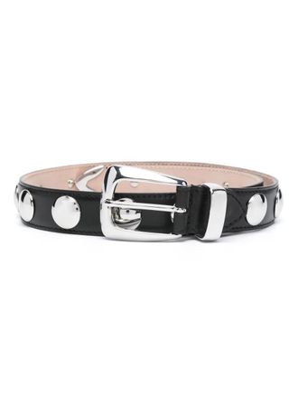 Khaite Benny Belt With Studs Silver Buckle 30Mm