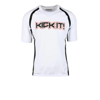Dirk Bikkembergs Homme, Tops, Blanc, Taille: S T-shirt coton &eacute;lasthanne