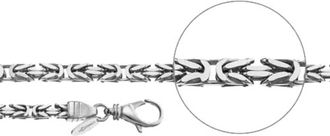 Der Kettenmacher Damen Halskette Königskette Diamantiert aus Sterlingsilber in der Farbe Silber, Länge: 55cm, KÖ2-55S