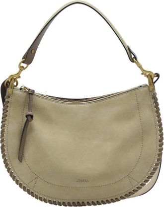 Isabel Marant Isabel Marant Hobo Bags - Crescent-Shaped Suede Handbag With Whipstitch Deta - Gr. unisize - in Gr&uuml;n - f&uuml;r Damen