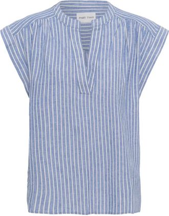 Part Two Femme, Blouses et Chemises, Bleu, Taille: 46 FR Blouses