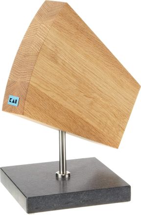 Kai drehbarer Messerblock 360° aus Eiche mit Granitboden - Premium Holz - Platz für 6-8 Messer, zweiseitig magnetisch - Abmessung 31 x 18 x 34 cm