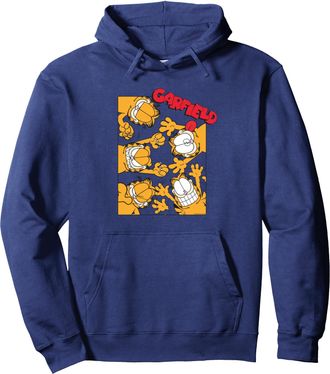 Garfield Retro Comic Crazy Cat Stimmung Fun Pose Classic Artwork Pullover Hoodie
