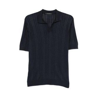 Tagliatore Darnel V-Ausschnitt Strickpullover - - Knitwear - Herren - Blau - 3XL