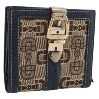 Gucci Portefeuille Bifold Vintage Pre-owned - Femme - Pre-owned - Bleu - Taille: ONE Size