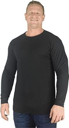 KAM Haut thermique &agrave; manches longues Espin pour hommes de grande taille Couche de base pour tailles 2XL 3XL 4XL 5XL 6XL 7XL 8XL, Noir, 8XL Grande taille