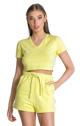 Gianni Kavanagh Damen Yellow Winners Planet Tee T-Shirt, Gelb, Large