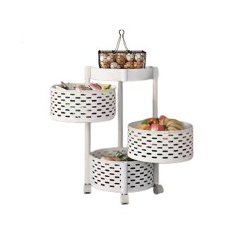 Generic K&uuml;chenwagen drehbar - Mehrst&ouml;ckiger Lagerwagen f&uuml;r platzsparende Organisation in Wohnzimmer, Bad, B&uuml;ro