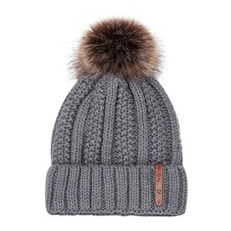 Generic 2026 Nouveau chapeau coupe-vent chaud ray&eacute; femmes tricot laine &eacute;paisse solide mode casquette casquettes de baseball, gris fonc&eacute;, Taille unique