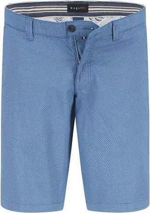 Bugatti Herren Shorts blau Baumwoll-Stretch