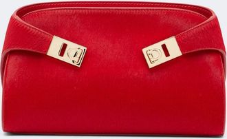 Ferragamo Clutch Hug Small aus Leder