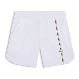 HUGO BOSS Aktive Tennisshorts aus innovativem NOVA-Gewebe - - Shorts - Herren - Wei&szlig; - M