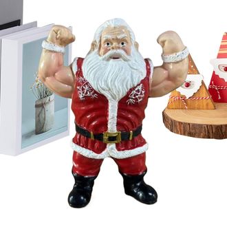 Generic Christmas Muscle Santa Figurine - Funny Sexy Resin Decor, Humorous Santa Christmas Figurine in Resin for Home Room and Office | Fun Mr.Claus Decoratio