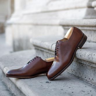 Bexley Peter patin - Richelieus homme ch&acirc;taigne patin&eacute;