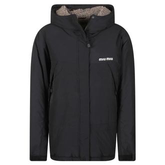 Miu Miu Pong&eacute; Daunenjacke - - Jackets - Damen - Schwarzk - M