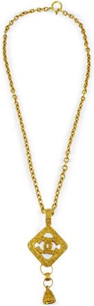 Chanel collier à pendentif CC (1994) - Or